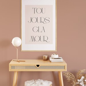 Glamour Wall Art, Chic Typography Poster, Minimal Quote, French Phrase ...