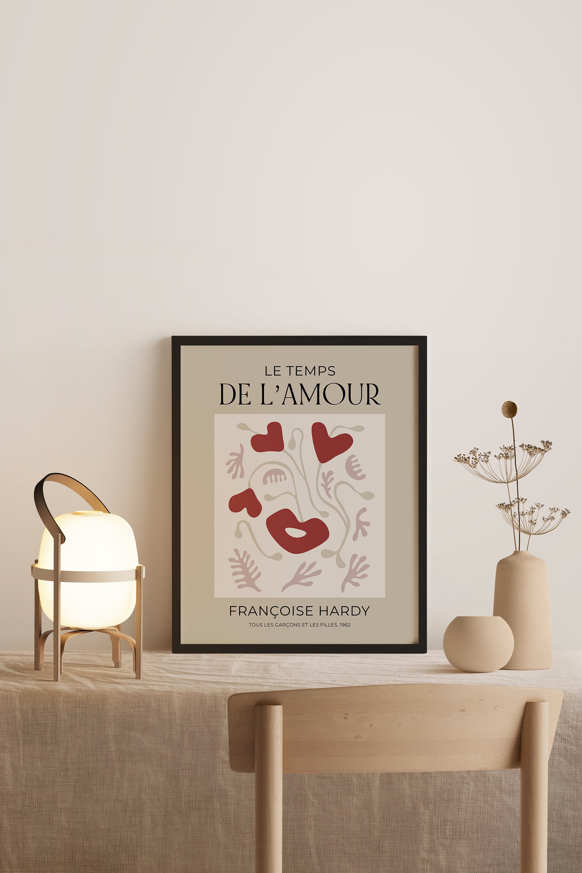 Vintage Music Poster French Wall Art Red Wall Decor Retro - Etsy