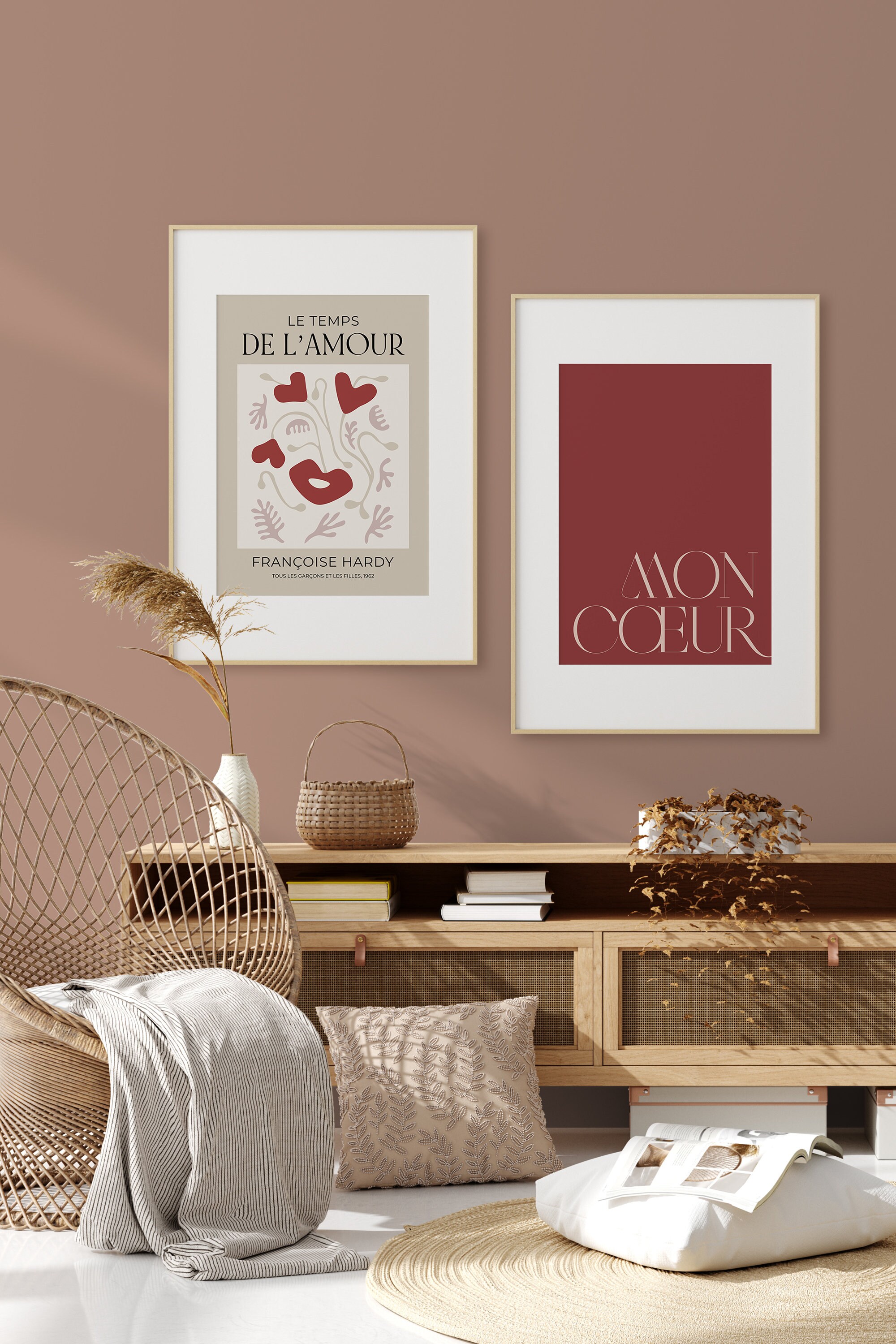 Printable Valentine's Day Decor Vintage French Poster, Red Wall Art ...
