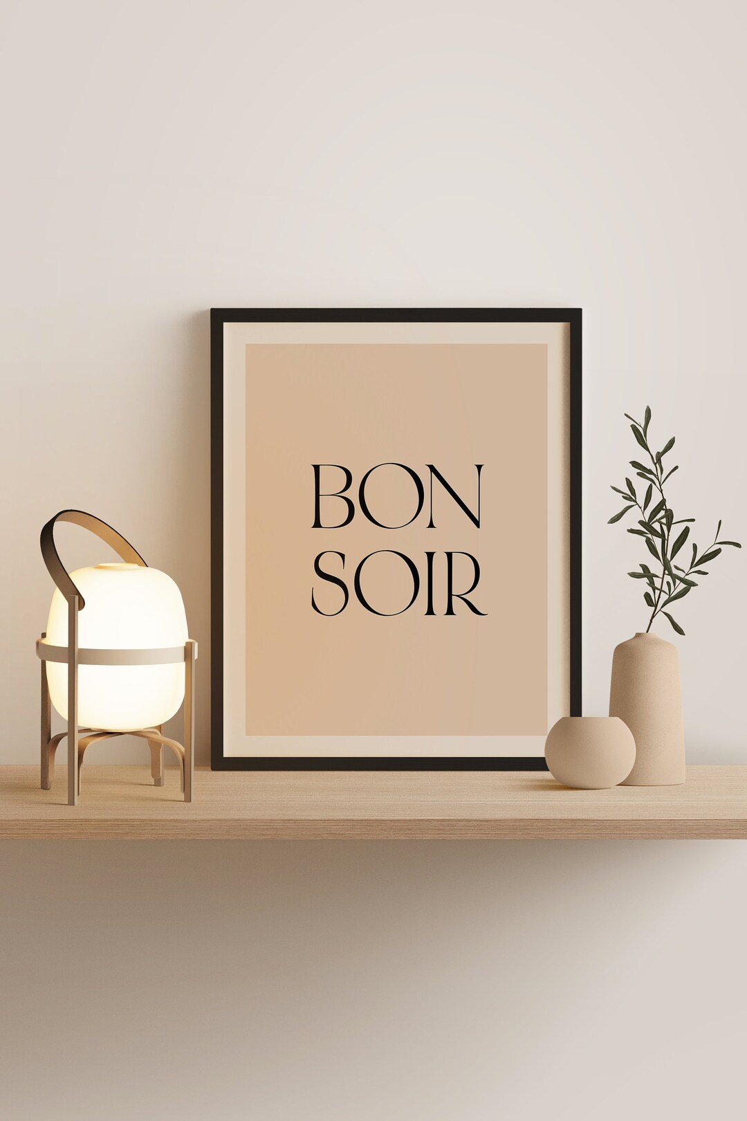 French Quote Wall Art Print, Paris Bedroom Decor, Bonsoir Poster ...