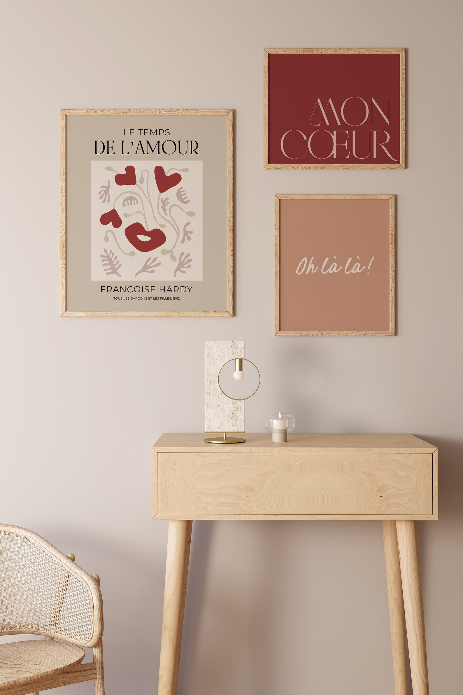 Vintage Music Poster French Wall Art Red Wall Decor Retro - Etsy