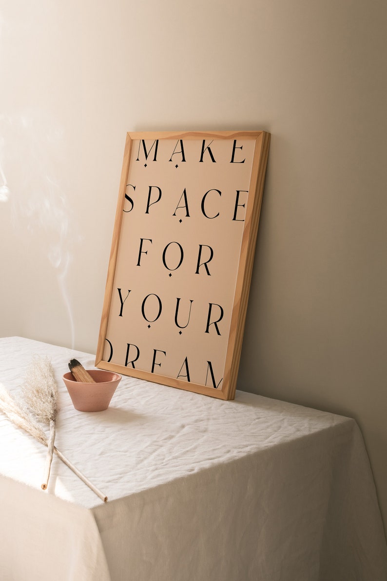 Motivational Poster Boho Typography Print: Boho Home Office - Etsy