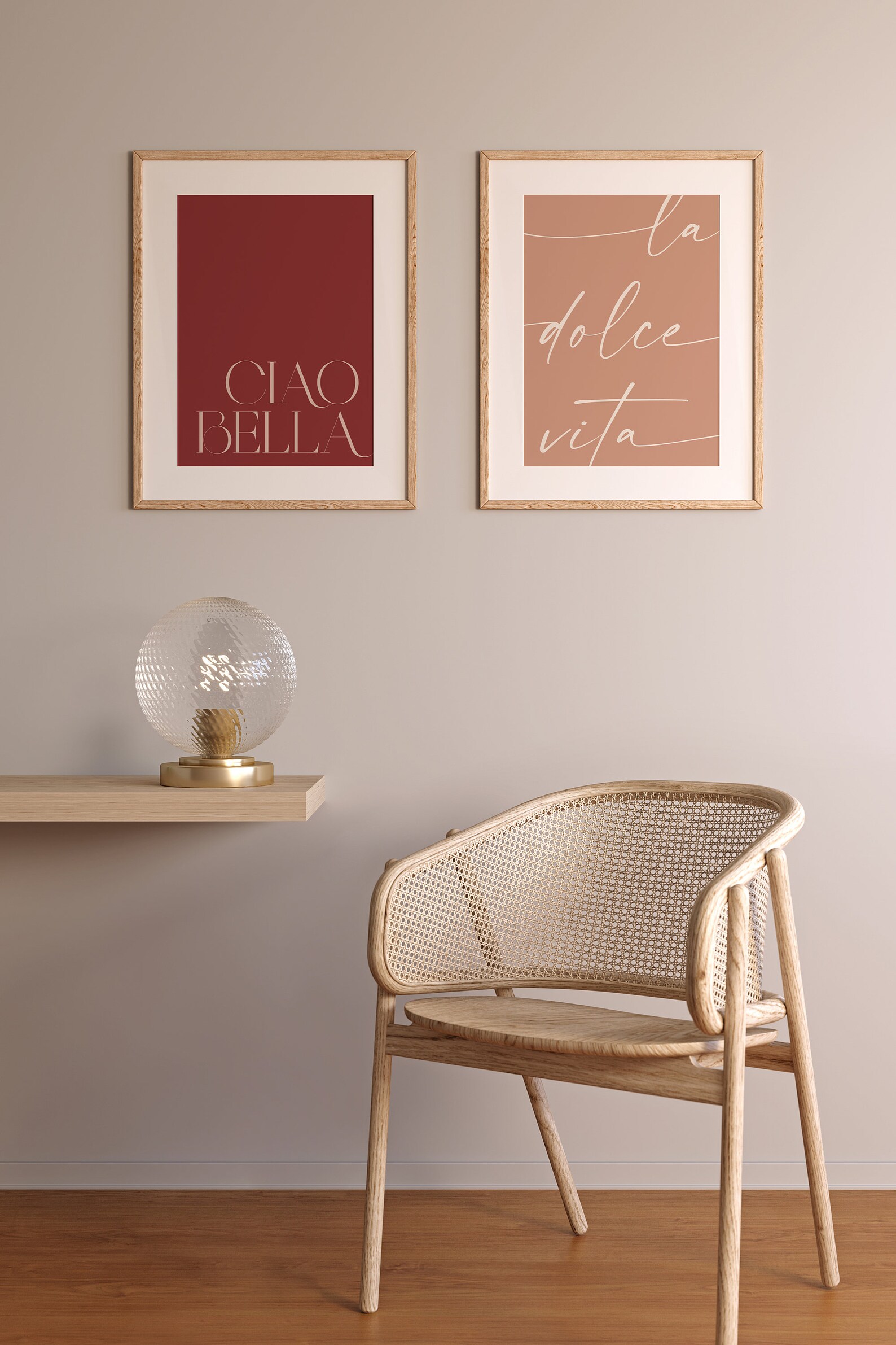 Italian Wall Art Typography Poster Quote Print Ciao Bella - Etsy