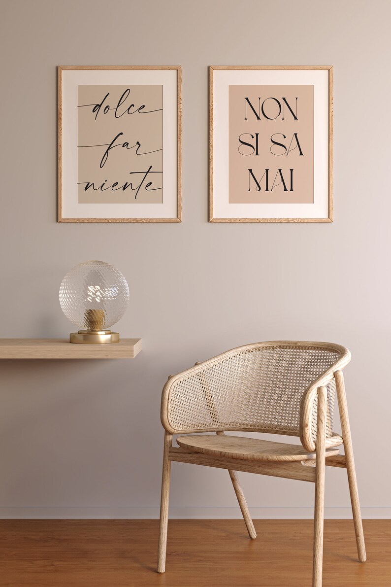 Italian Wall Art Words Print Typography Poster Non Si Sa - Etsy