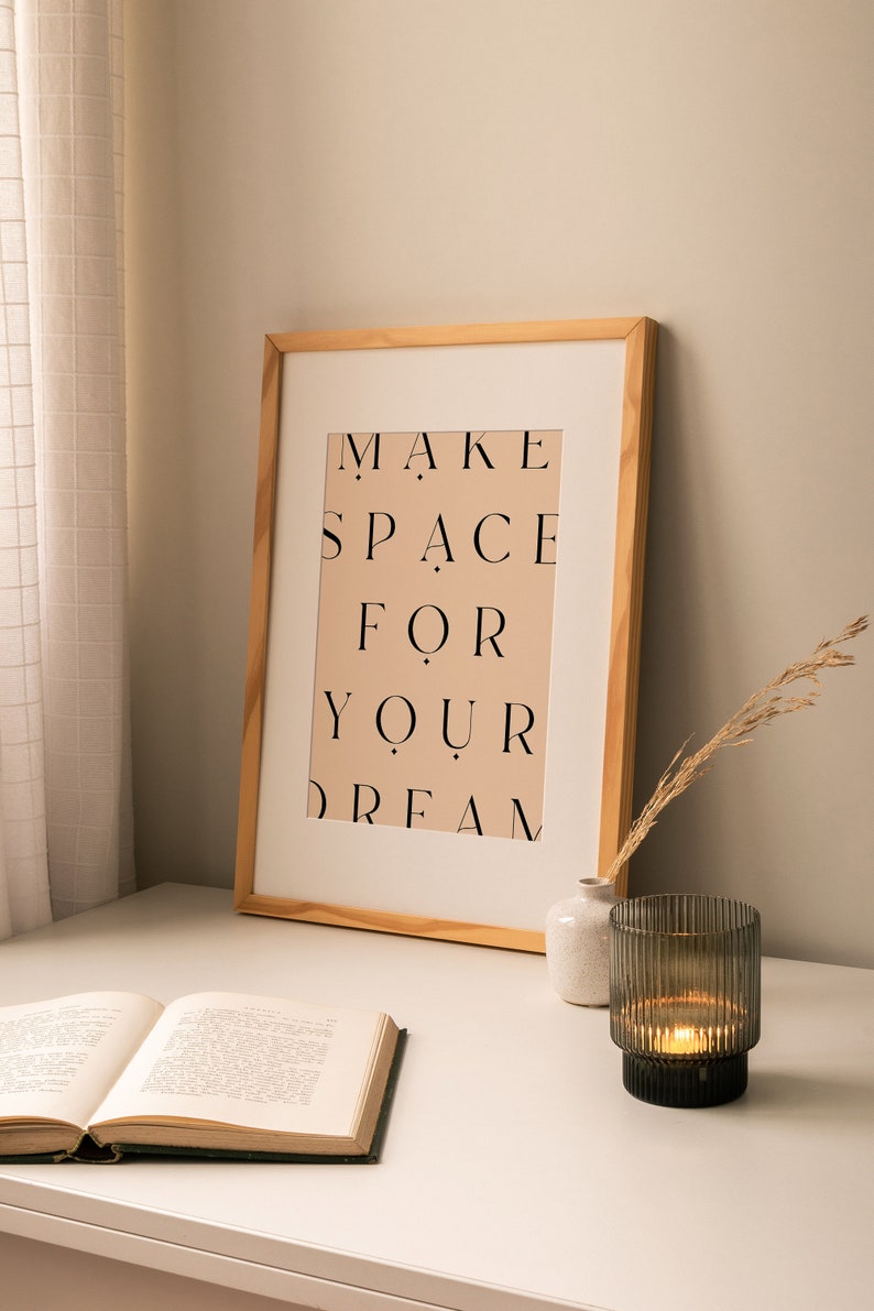 Motivational Poster Boho Typography Print: Boho Home Office - Etsy