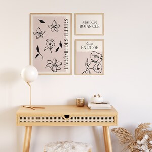 Blush Pink Wall Art Floral Printable Rose French Poster - Etsy UK