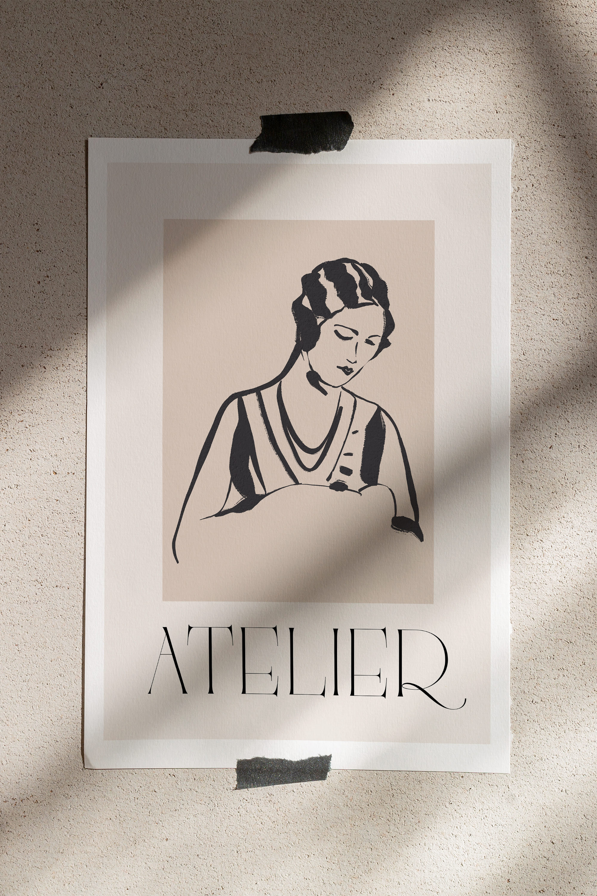 Atelier Bohème Print Fashion Poster Woman Drawing Parisian - Etsy