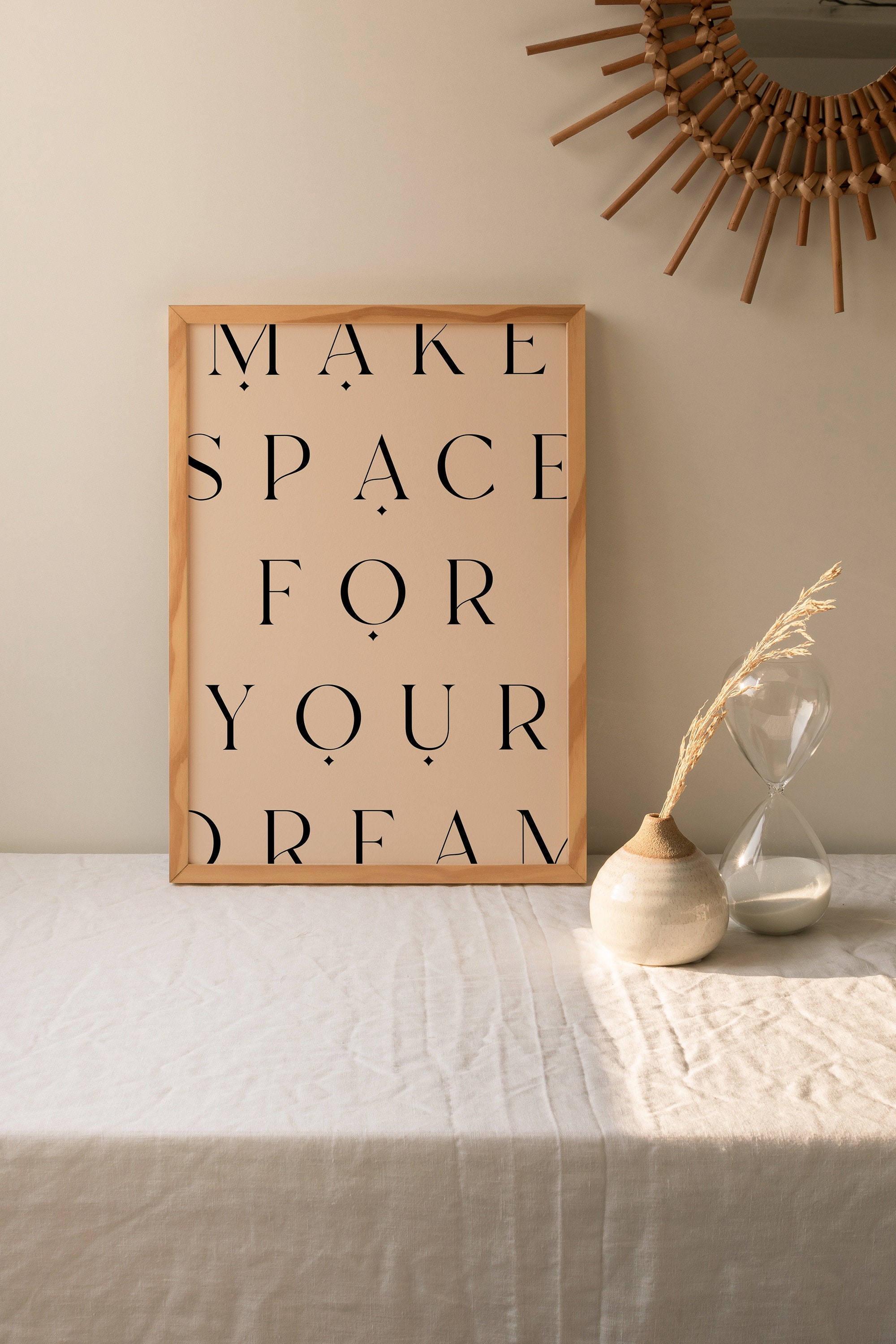 Motivational Poster Boho Typography Print: Boho Home Office - Etsy