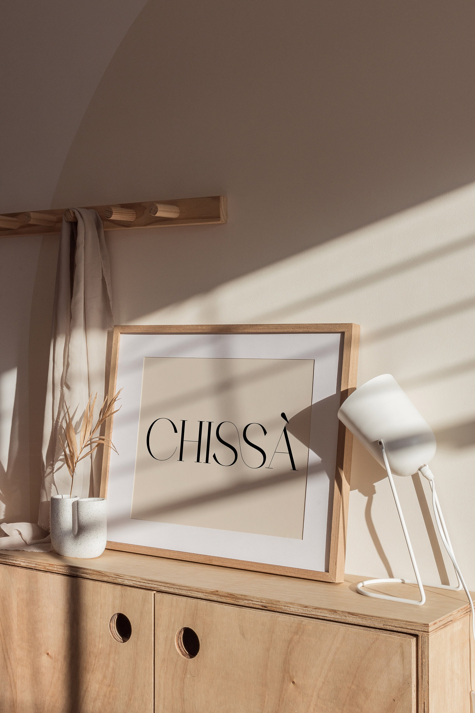 Horizontal Quote Print Italian Word Art Printable CHISSÀ - Etsy