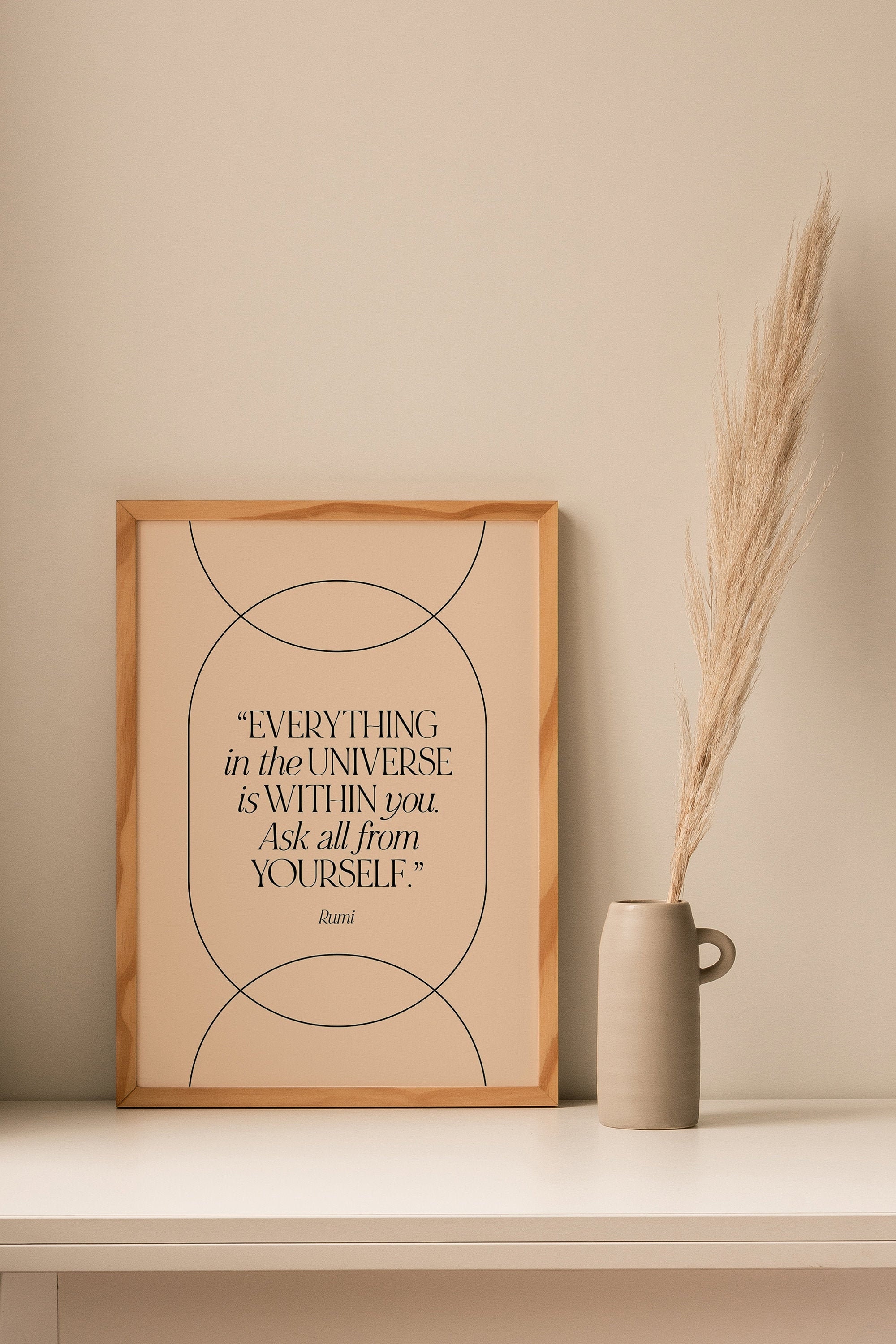 Home Decor Rumi Quote Inspirational Art Spiritual Quote Minimalist ...