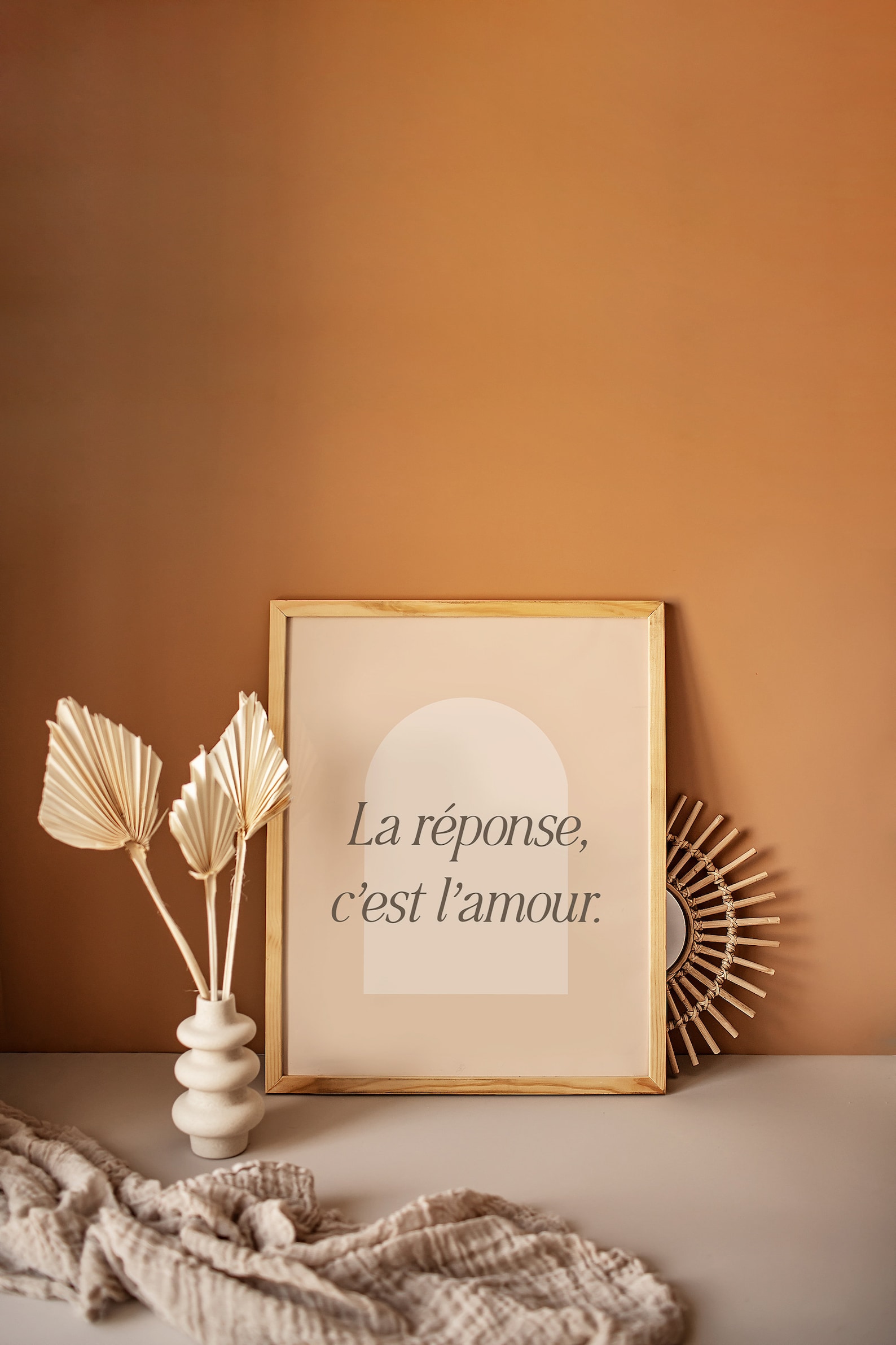 Romantic Boho Print French Poster Love Quote Wall Art | Etsy