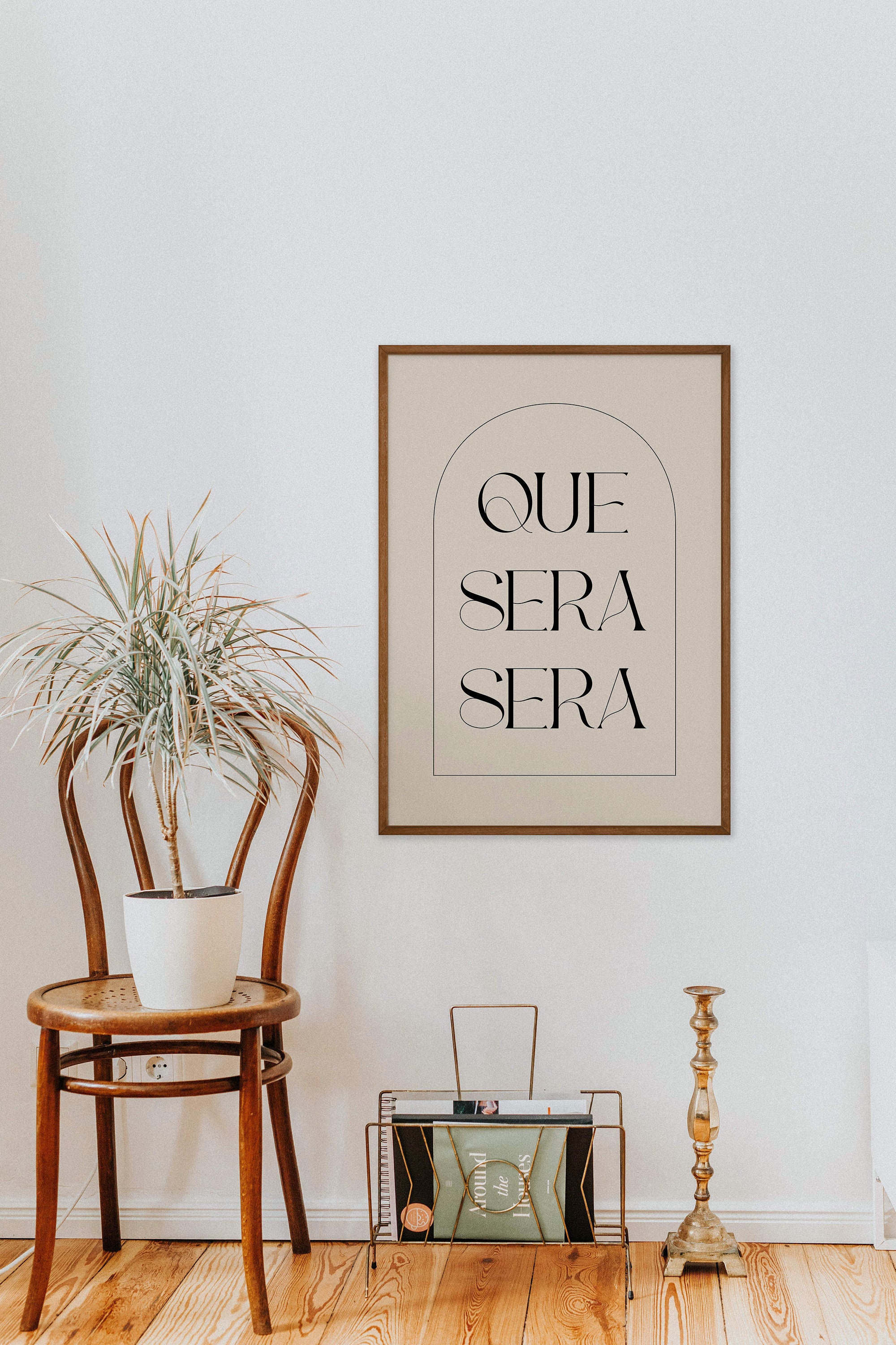 Que Sera Sera Wall Art Quote Print Typography Poster Chic - Etsy