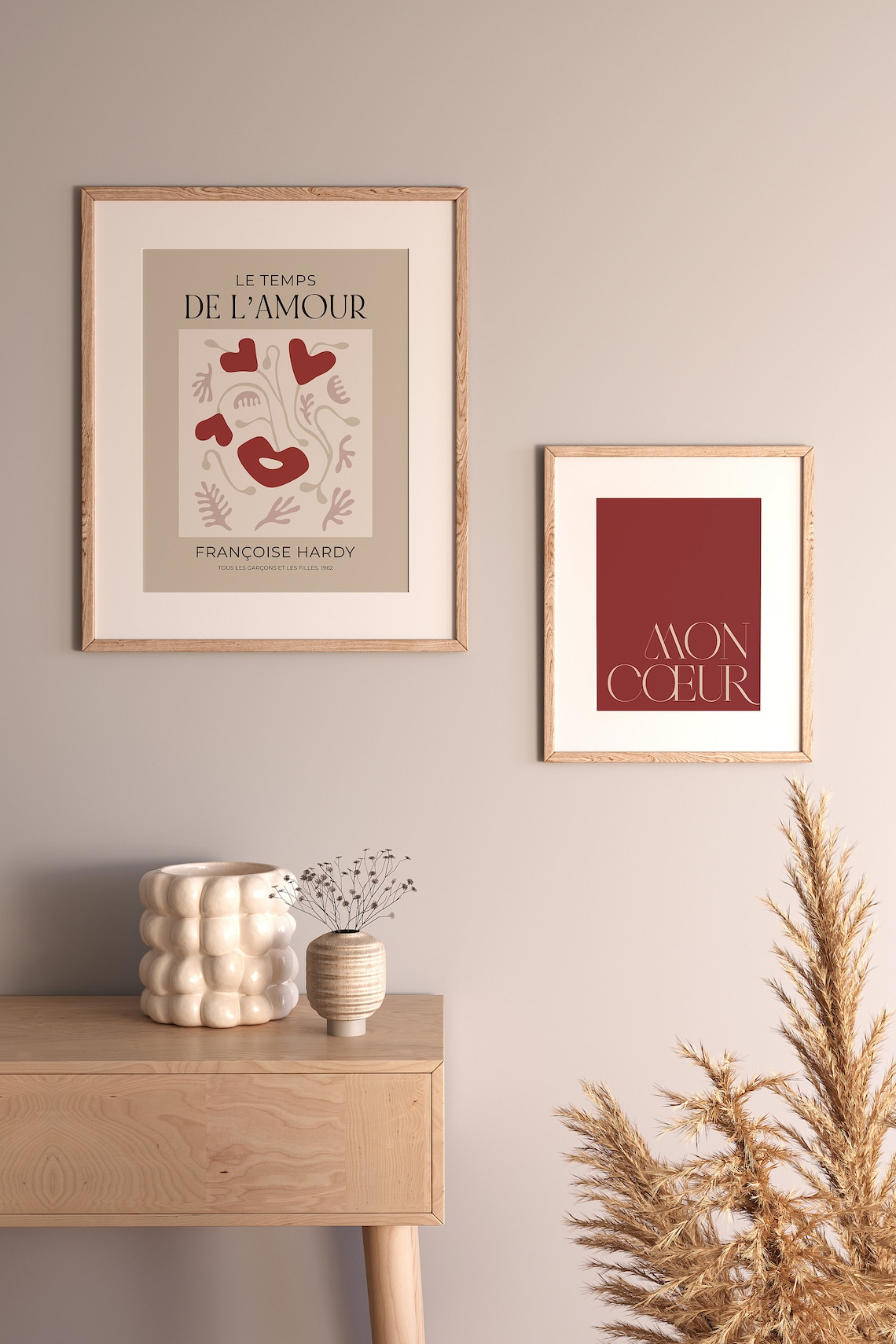 Vintage Music Poster French Wall Art Red Wall Decor Retro | Etsy