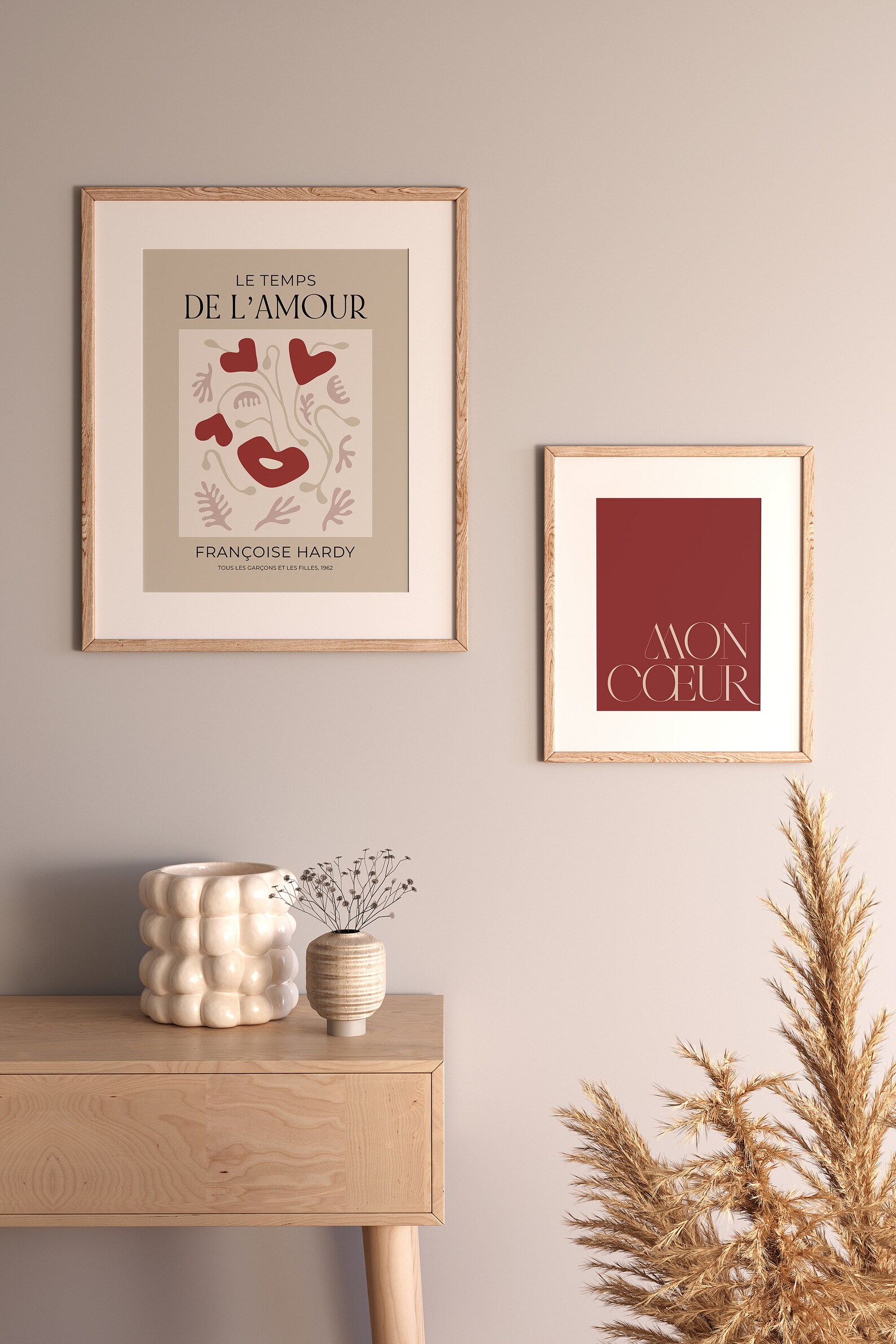 Vintage Music Poster French Wall Art Red Wall Decor Retro | Etsy