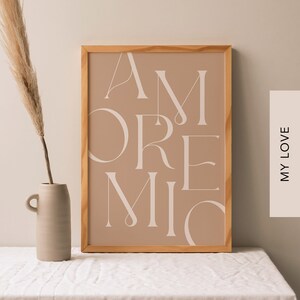 Italian Words Wall Art, Italy Quote Print, Typography Posters, Bedroom ...