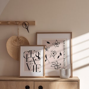 Blush Pink Wall Art, French Posters, Set of 3 Prints Digital, Rose Wall ...