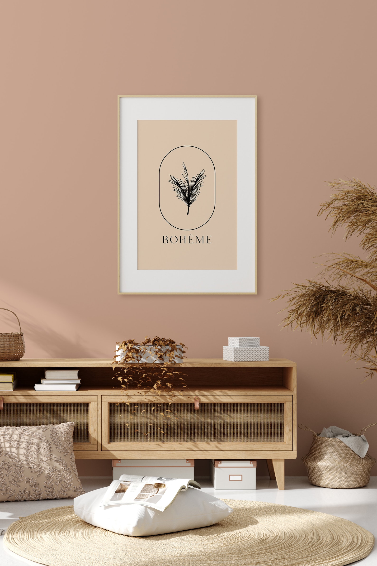 Bohème Poster Beige Boho Chic Print Exhibition Poster - Etsy