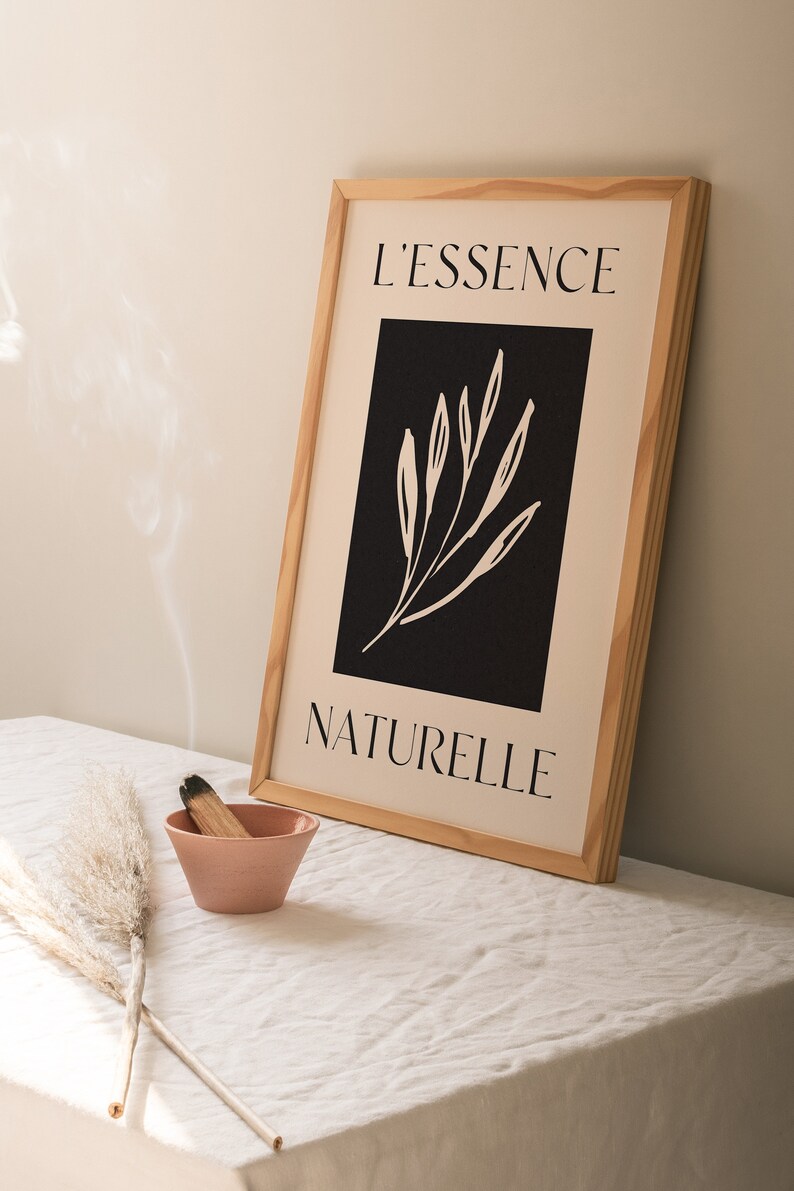 Boho Poster Black Botanical Print Exhibition French - Etsy