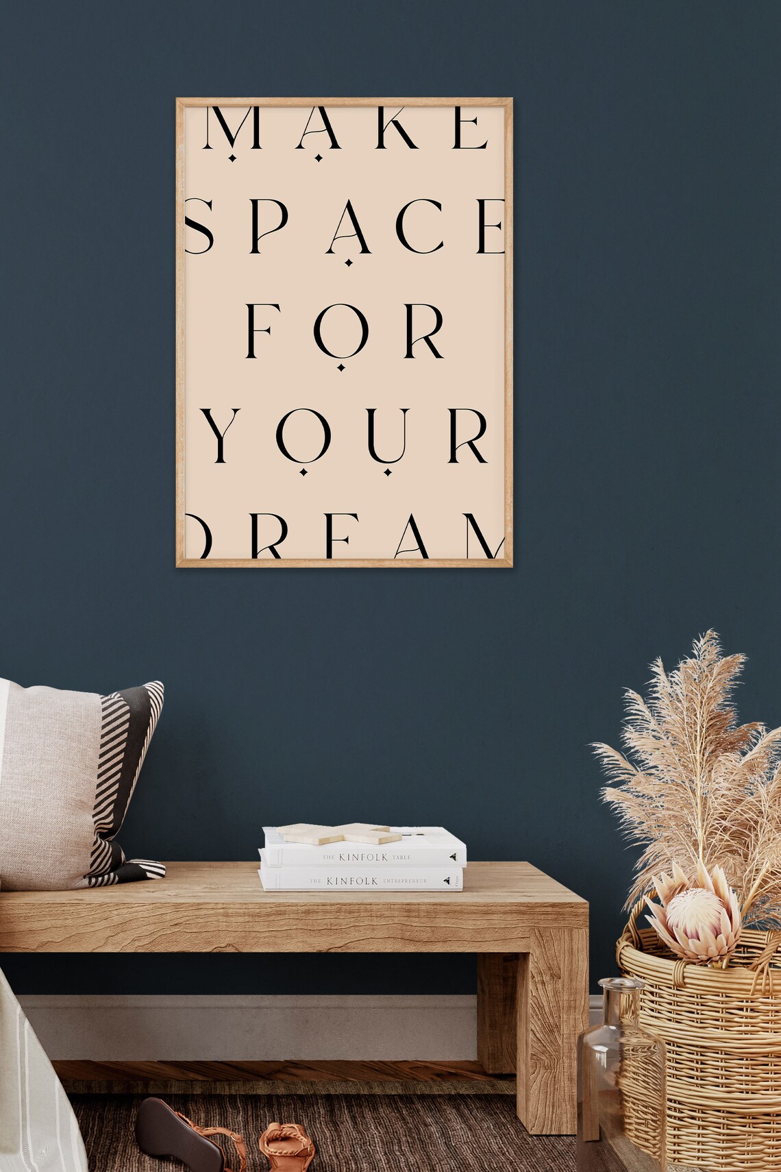 Motivational Poster Boho Typography Print: Boho Home Office | Etsy