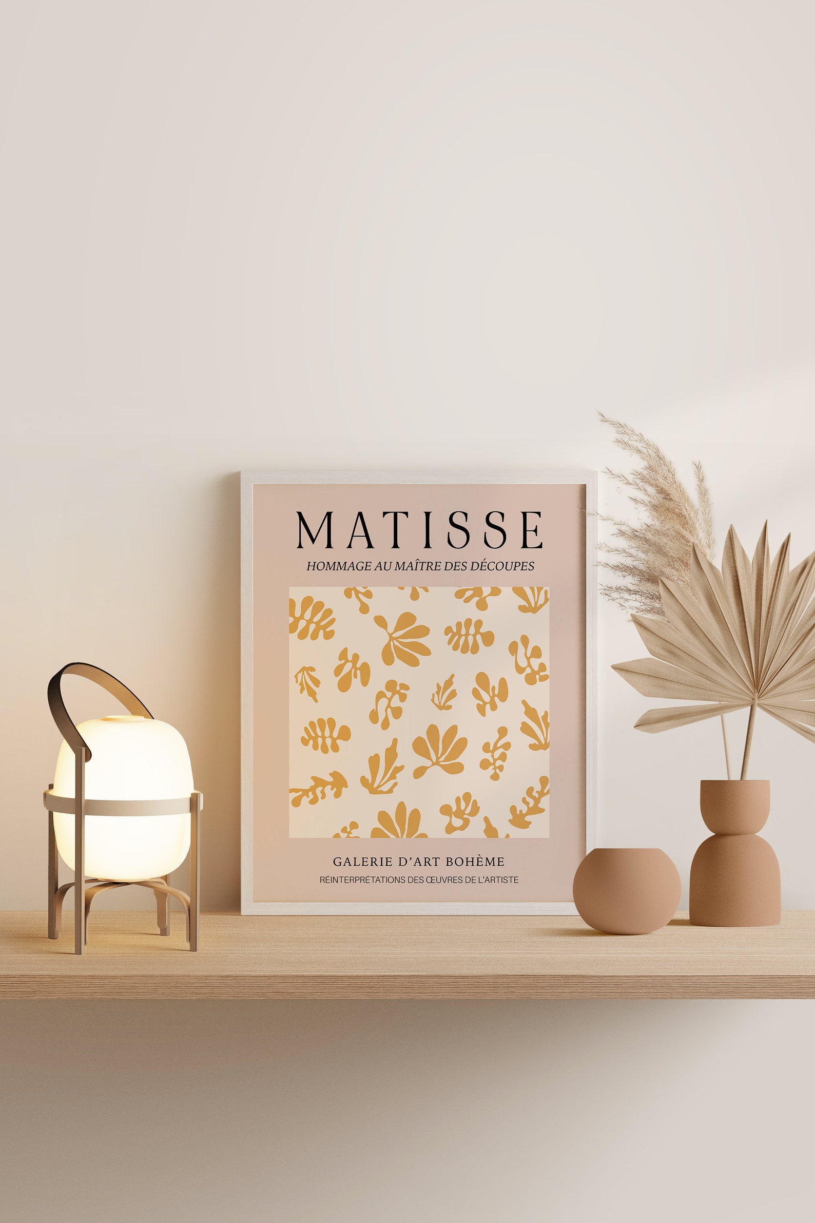 Matisse Printable Pink Cut-outs Leaves Museum Exhibition - Etsy