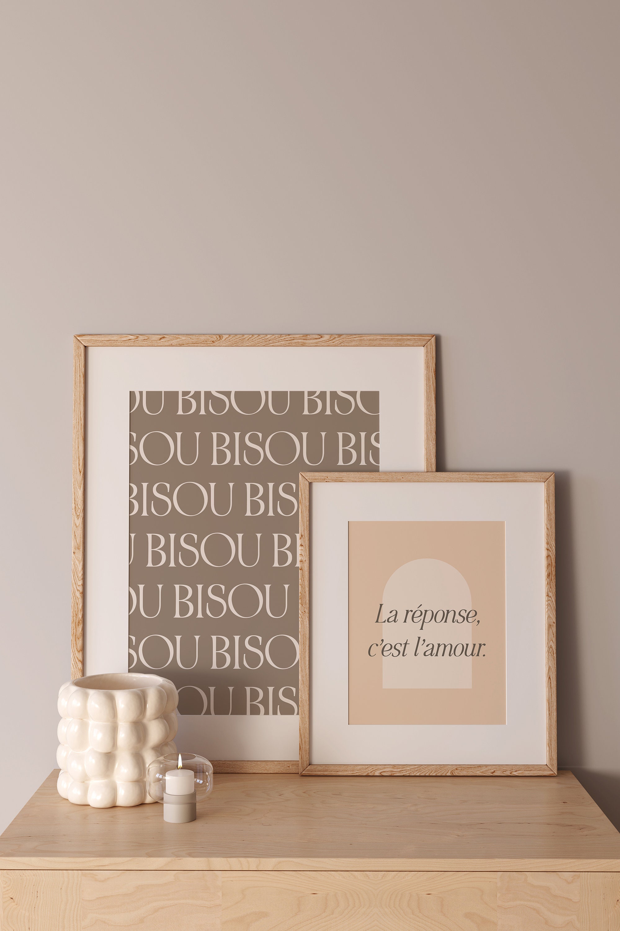 Romantic Boho Print French Poster Love Quote Wall Art - Etsy