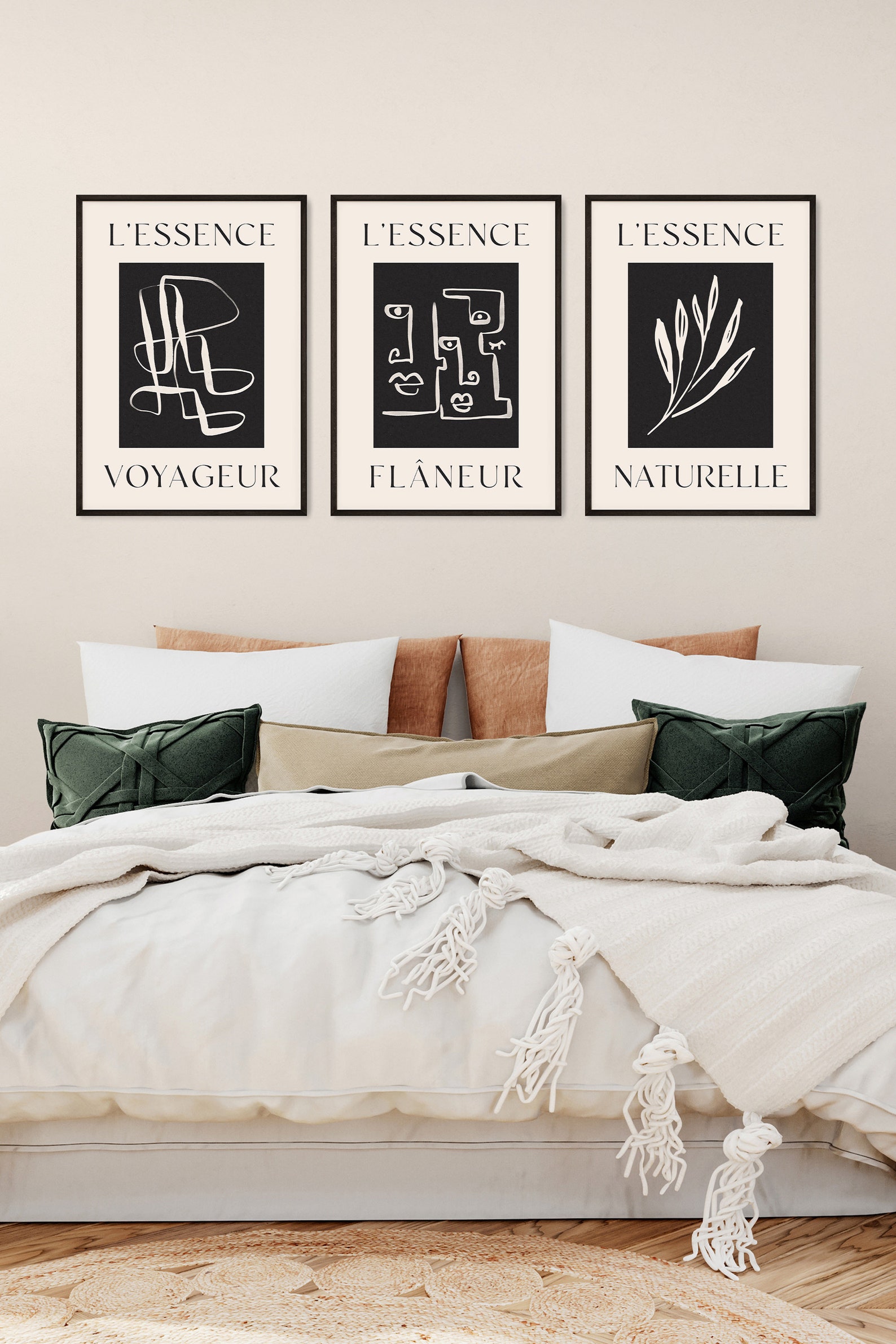 Boho Poster Black Botanical Print Exhibition French - Etsy