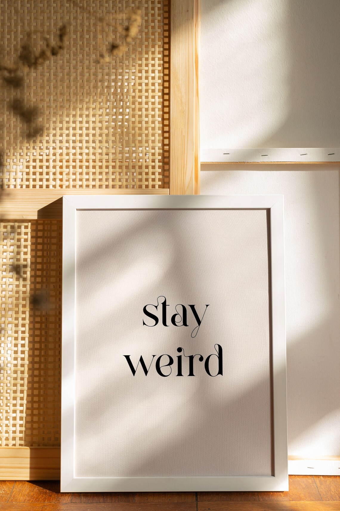 Stay Weird Print Typography Poster Minimalist Printable - Etsy