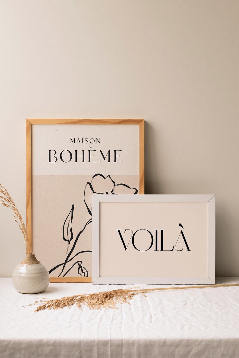 French Word Art Printable Typography Poster Horizontal Wall - Etsy