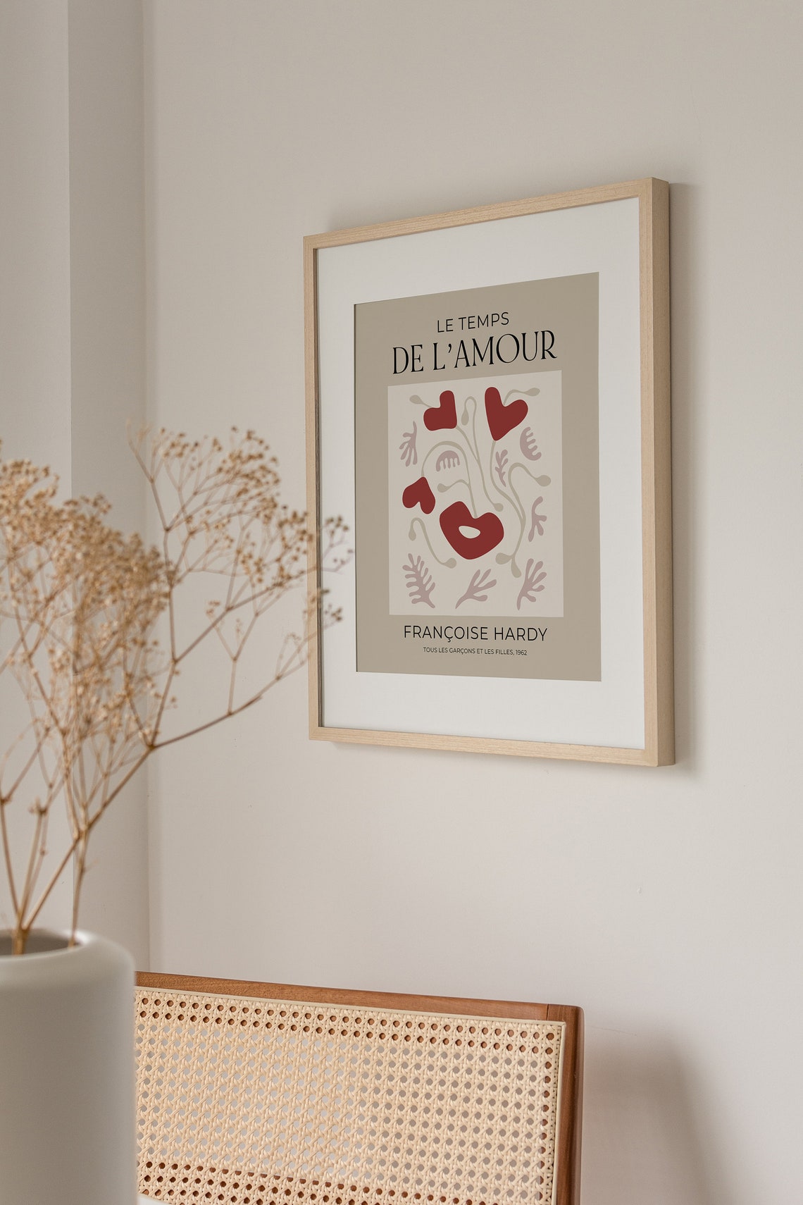 Vintage Music Poster French Wall Art Red Wall Decor Retro | Etsy