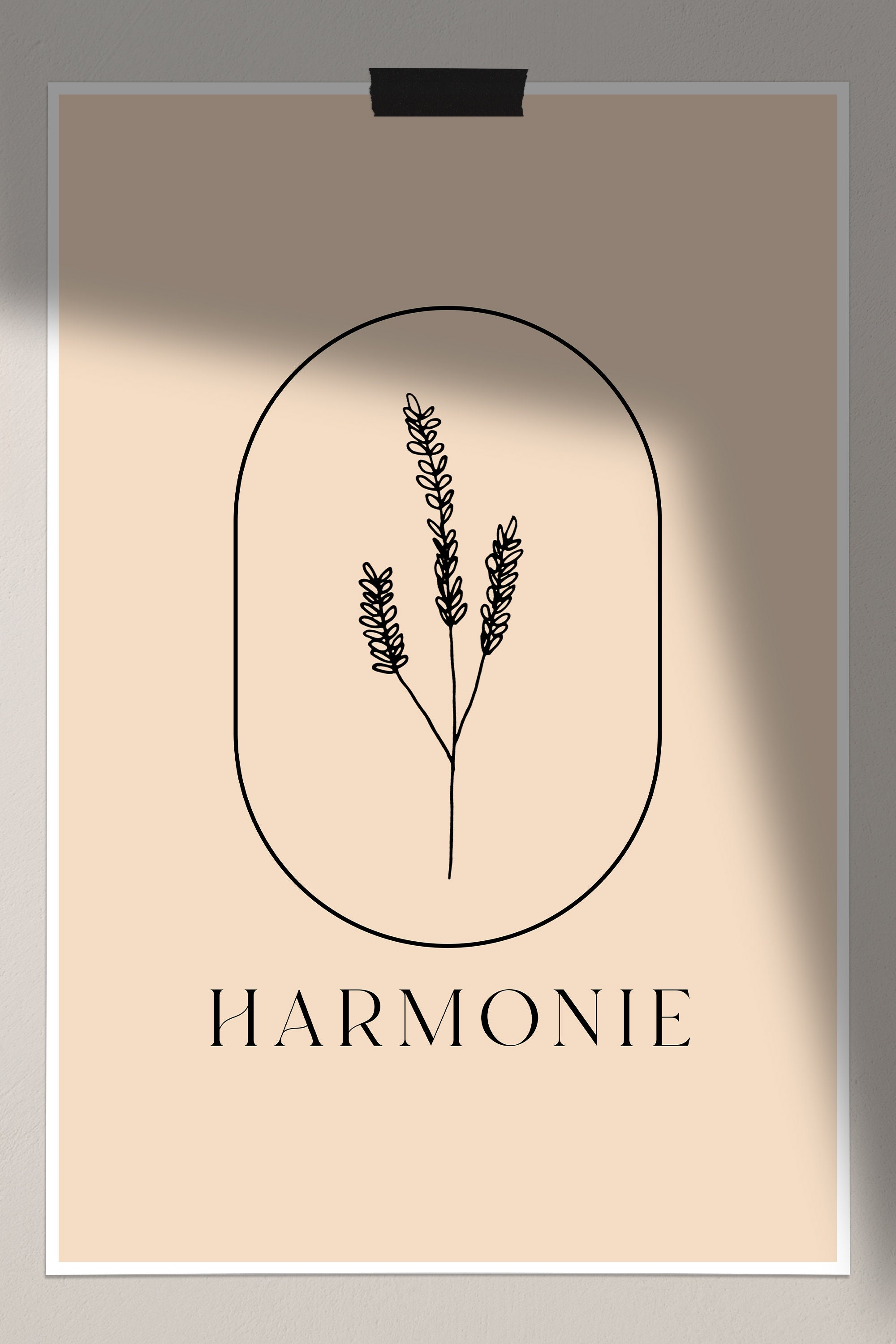 Harmonie HARMONY Printable French Word Poster, France Wall Decor ...