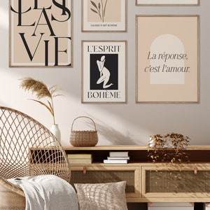 French Print Set Modern Gallery Wall Decor, Neutral Art Prints ...