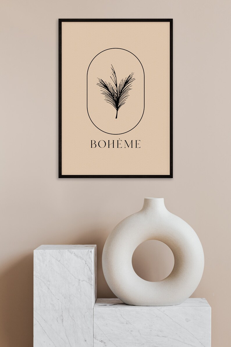 Bohème Poster Beige Boho Chic Print Exhibition Poster - Etsy