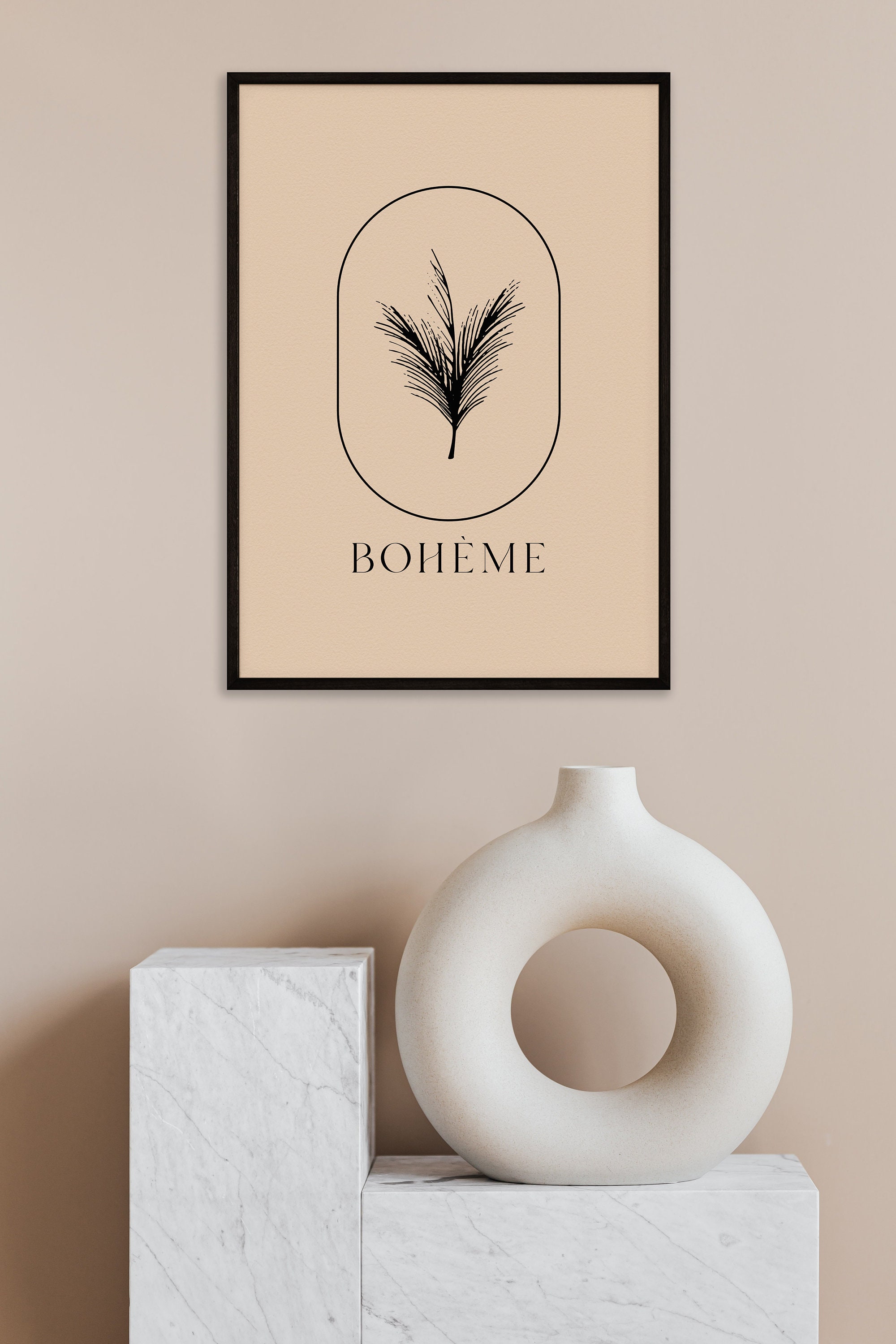 Bohème Poster, Beige Boho Chic Print, Ausstellungsposter, Neutrale Boho ...