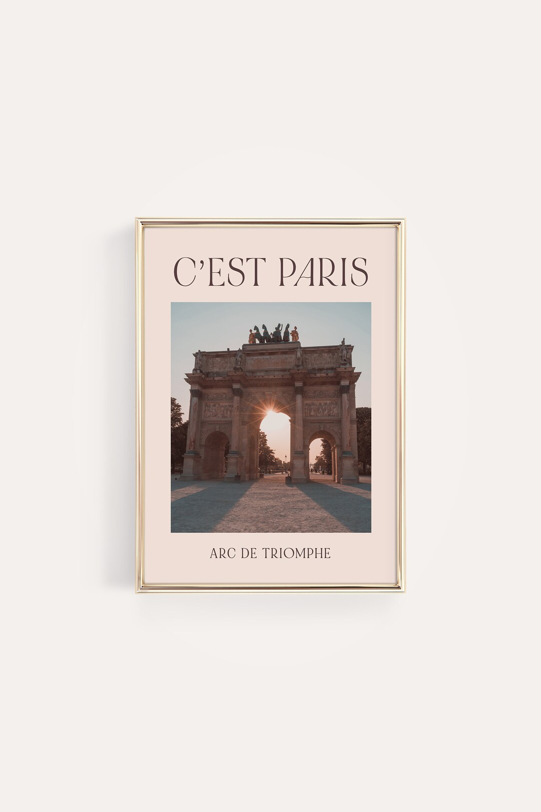 Landmark Wall Art, Arc De Triomphe Print, Paris Travel Poster, French ...