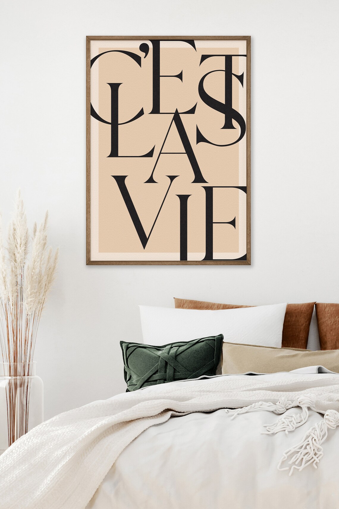 French Saying Poster C'est La Vie Print French Quote Wall | Etsy