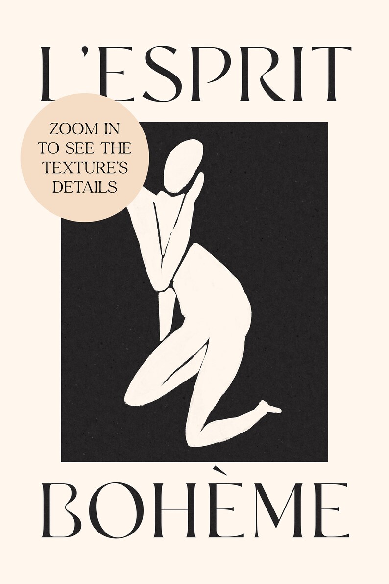 Black Boho Typography Printable Bohemian Spirit French Wall - Etsy