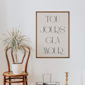 Glamour Wall Art, Chic Typography Poster, Minimal Quote, French Phrase ...