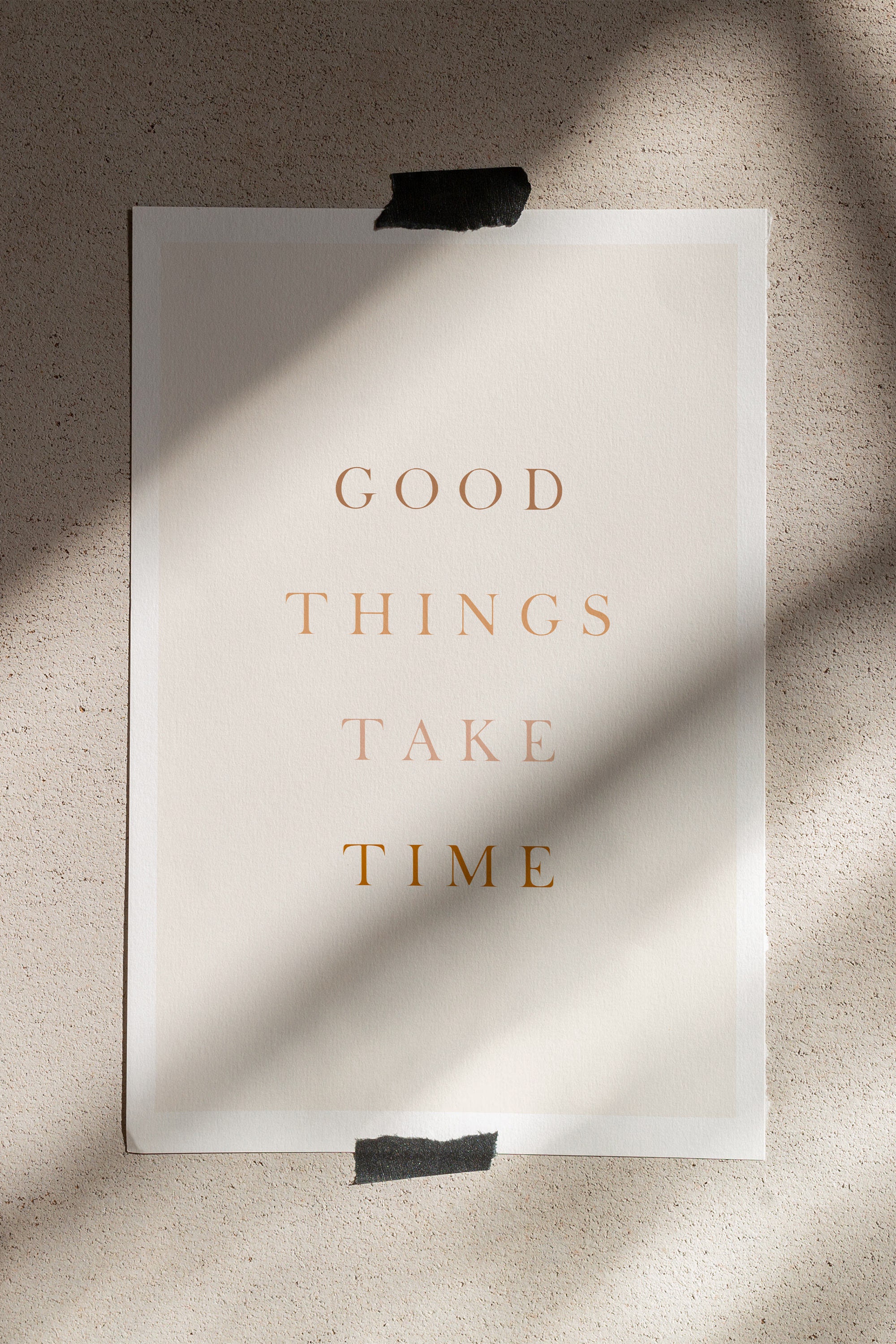 Good Things Take Time Poster Slow Living Wall Art Print - Etsy UK