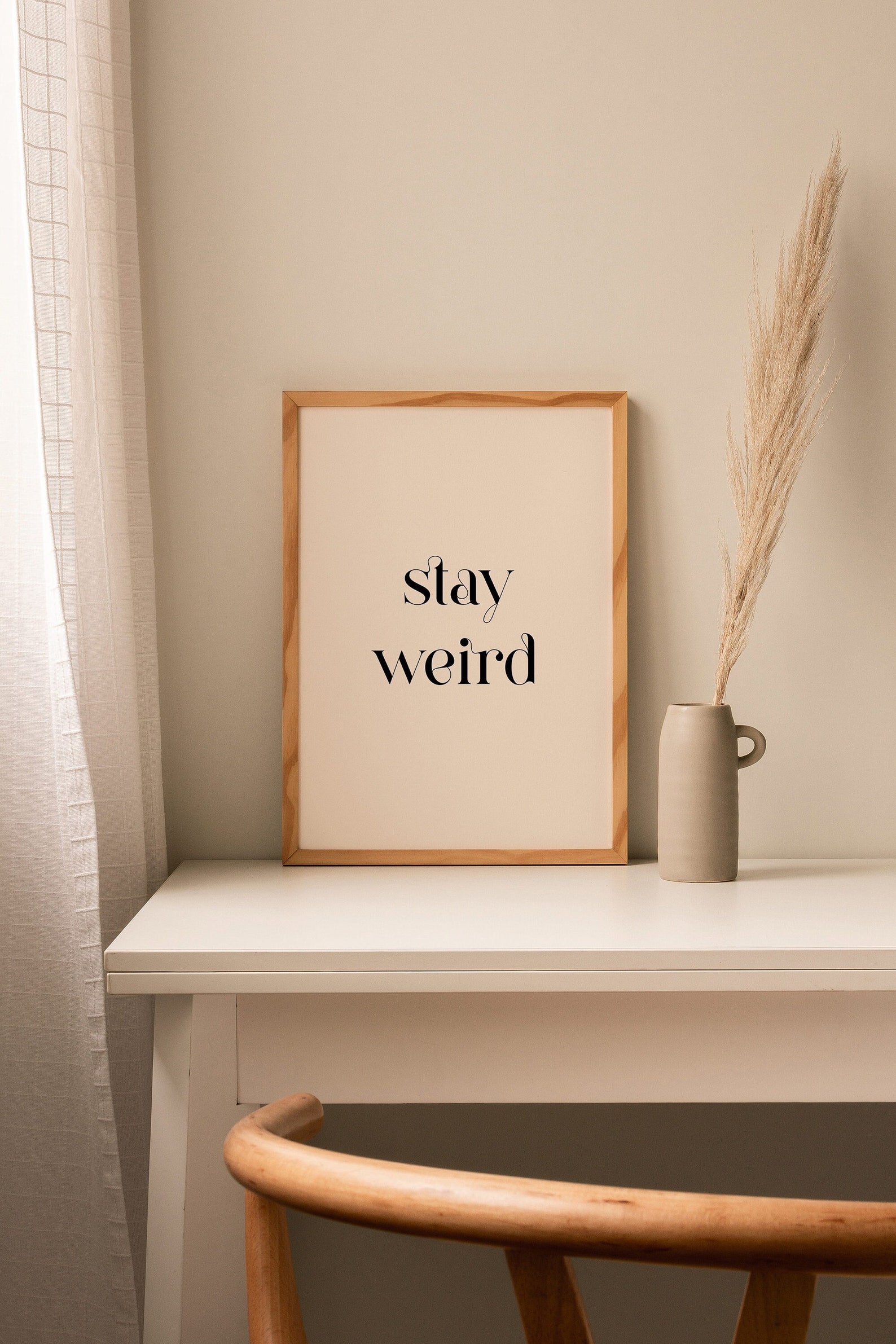 Stay Weird Print Typography Poster Minimalist Printable - Etsy