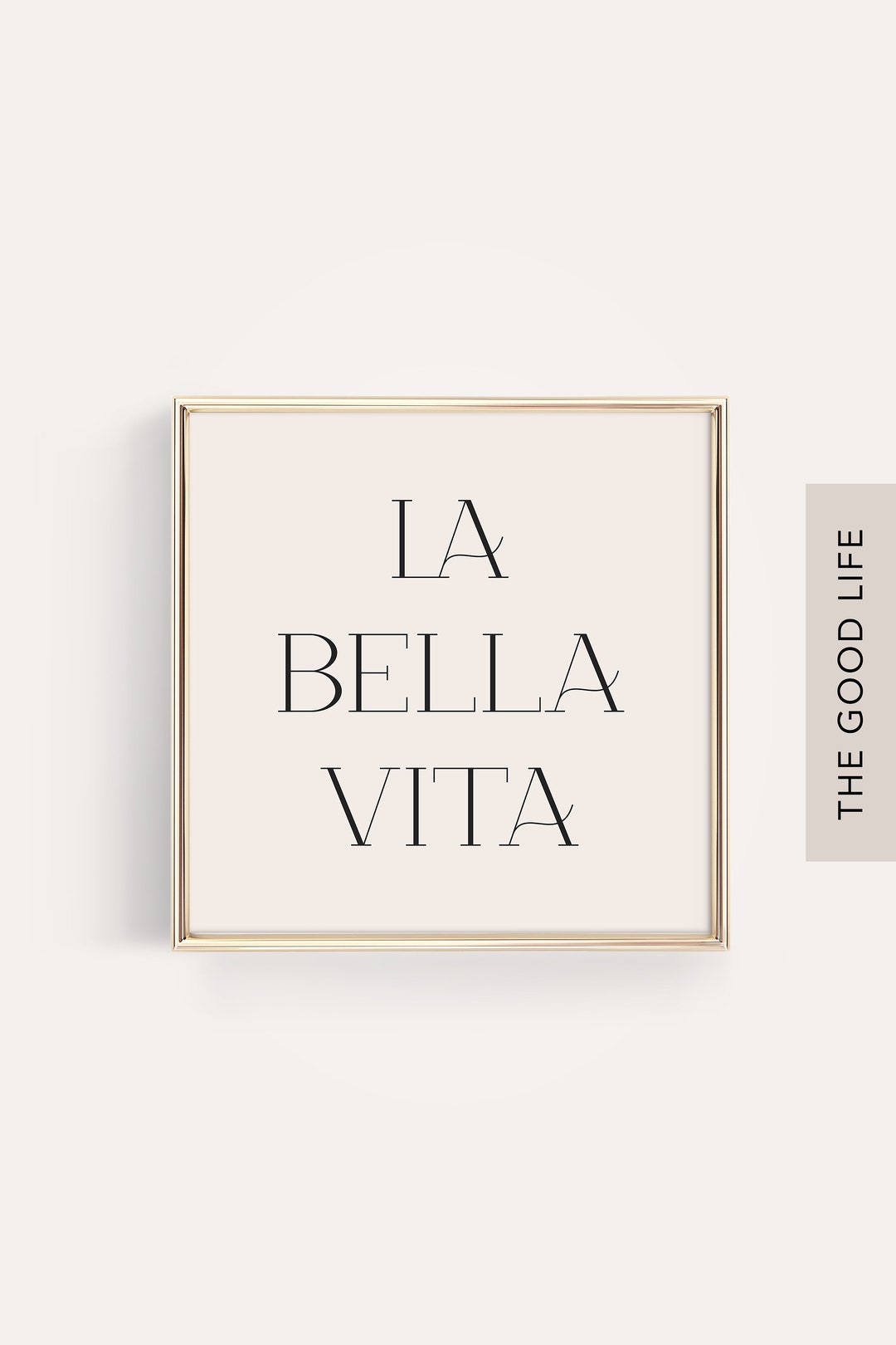 Square Art Print Italy Quote Wall Art, Phrase Typography Poster ...