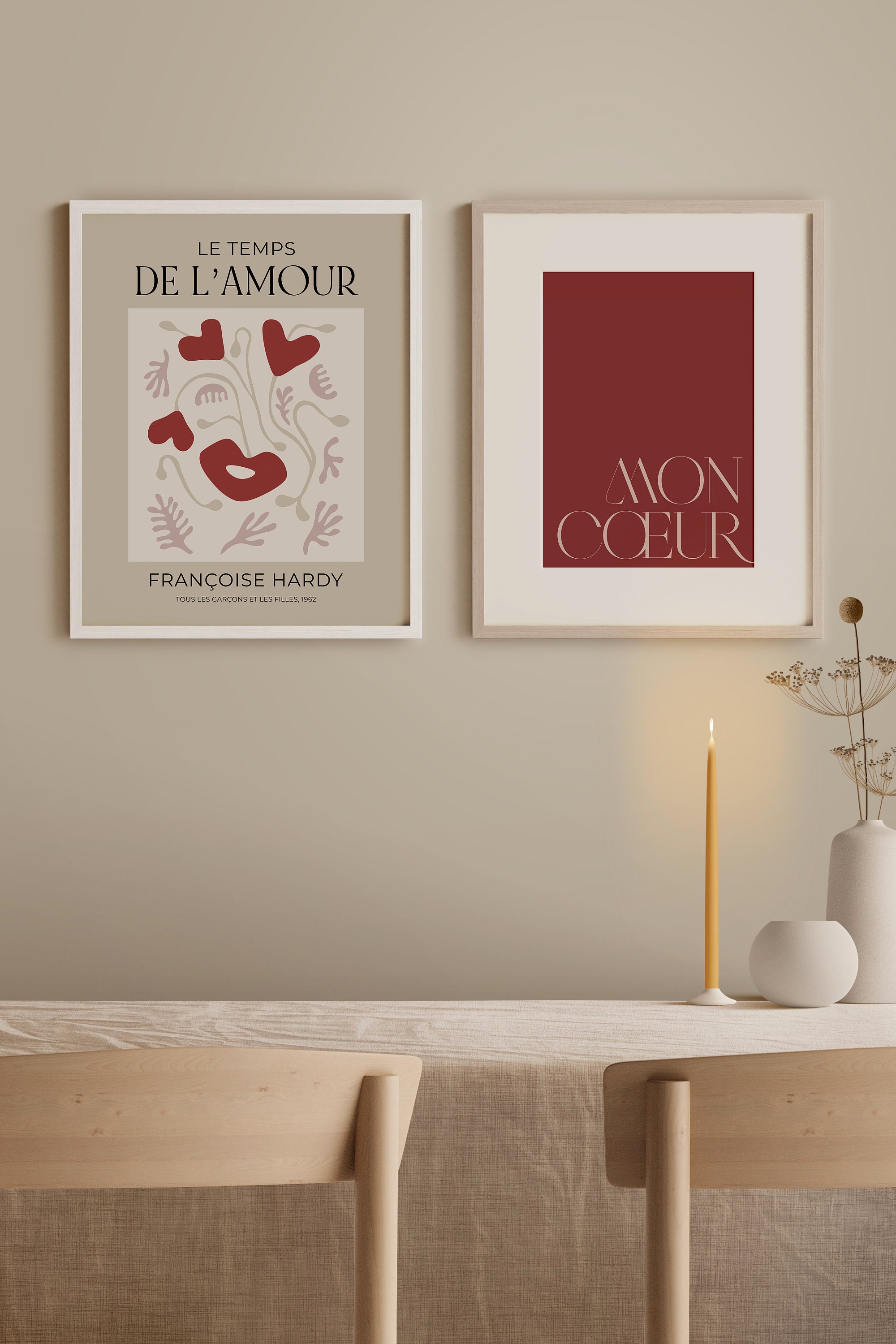 Printable Valentine's Day Decor Vintage French Poster Red - Etsy