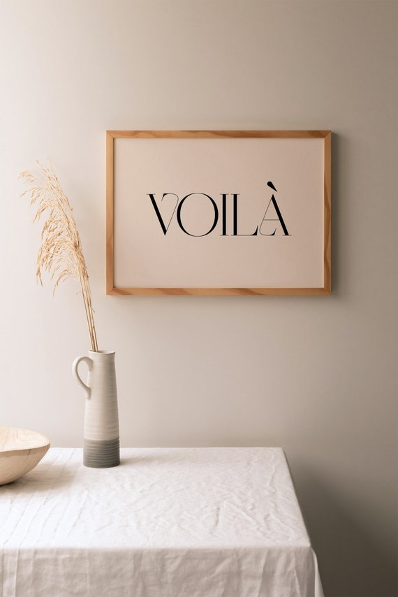 French Word Art Printable Typography Poster Horizontal Wall - Etsy