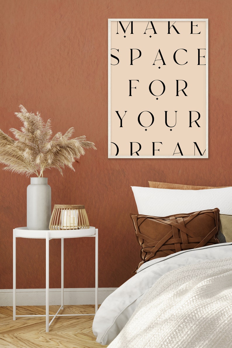 Motivational Poster Boho Typography Print: Boho Home Office - Etsy