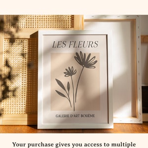 Les Fleurs Print, Exhibition Poster Flowers, French Botanical Print ...