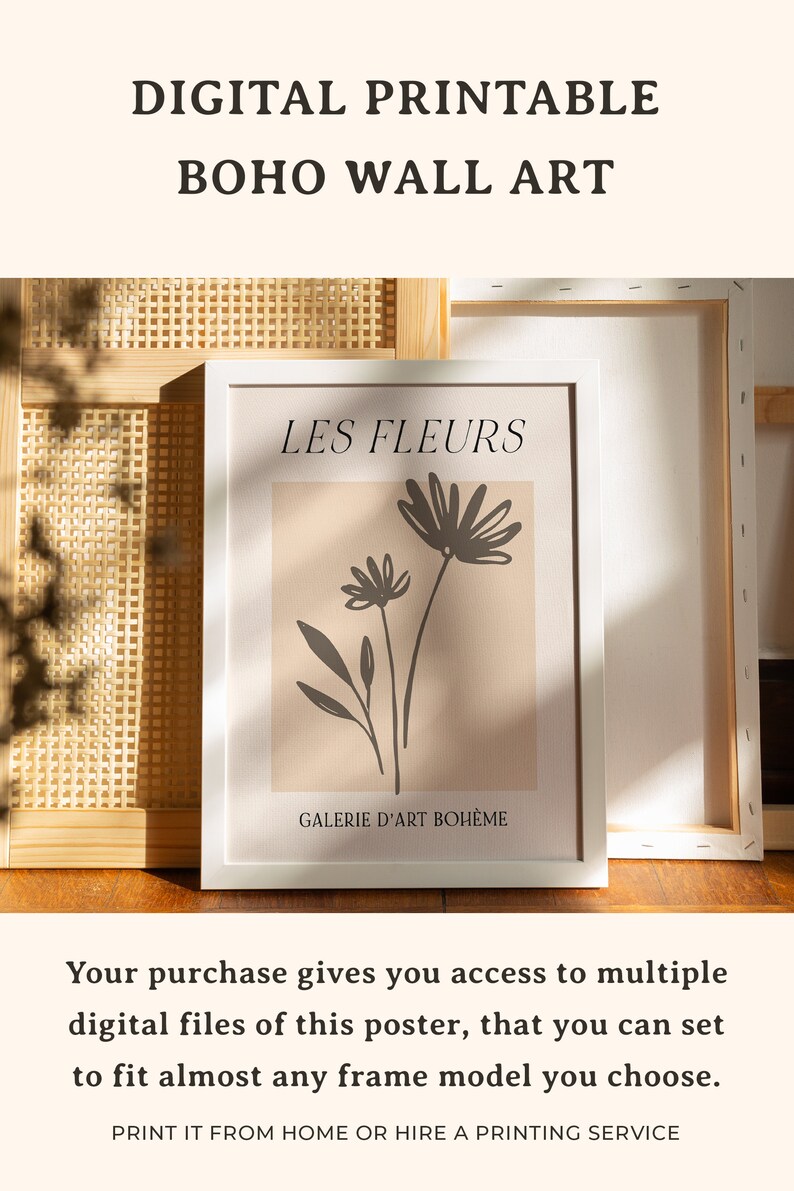 Les Fleurs Print, Exhibition Poster Flowers, French Botanical Print ...