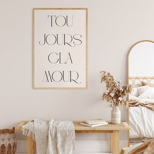 Glamour Wall Art, Chic Typography Poster, Minimal Quote, French Phrase ...