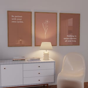 Boho Posters Set of 3 Prints, Digital Printable Bohemian Typography ...