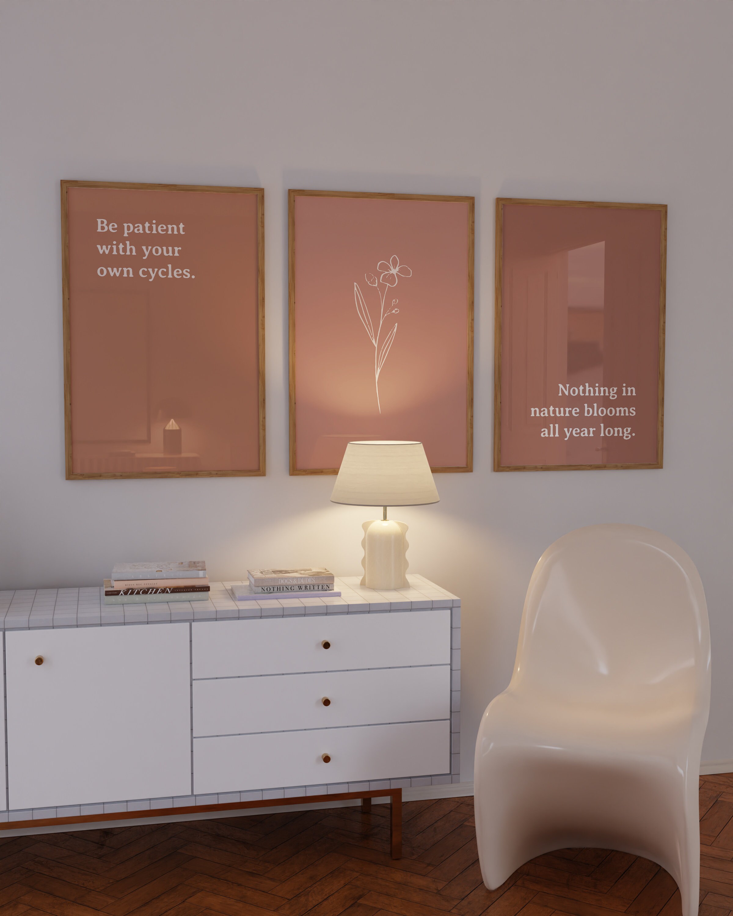 Boho Posters Set of 3 Prints, Digital Printable Bohemian Typography ...