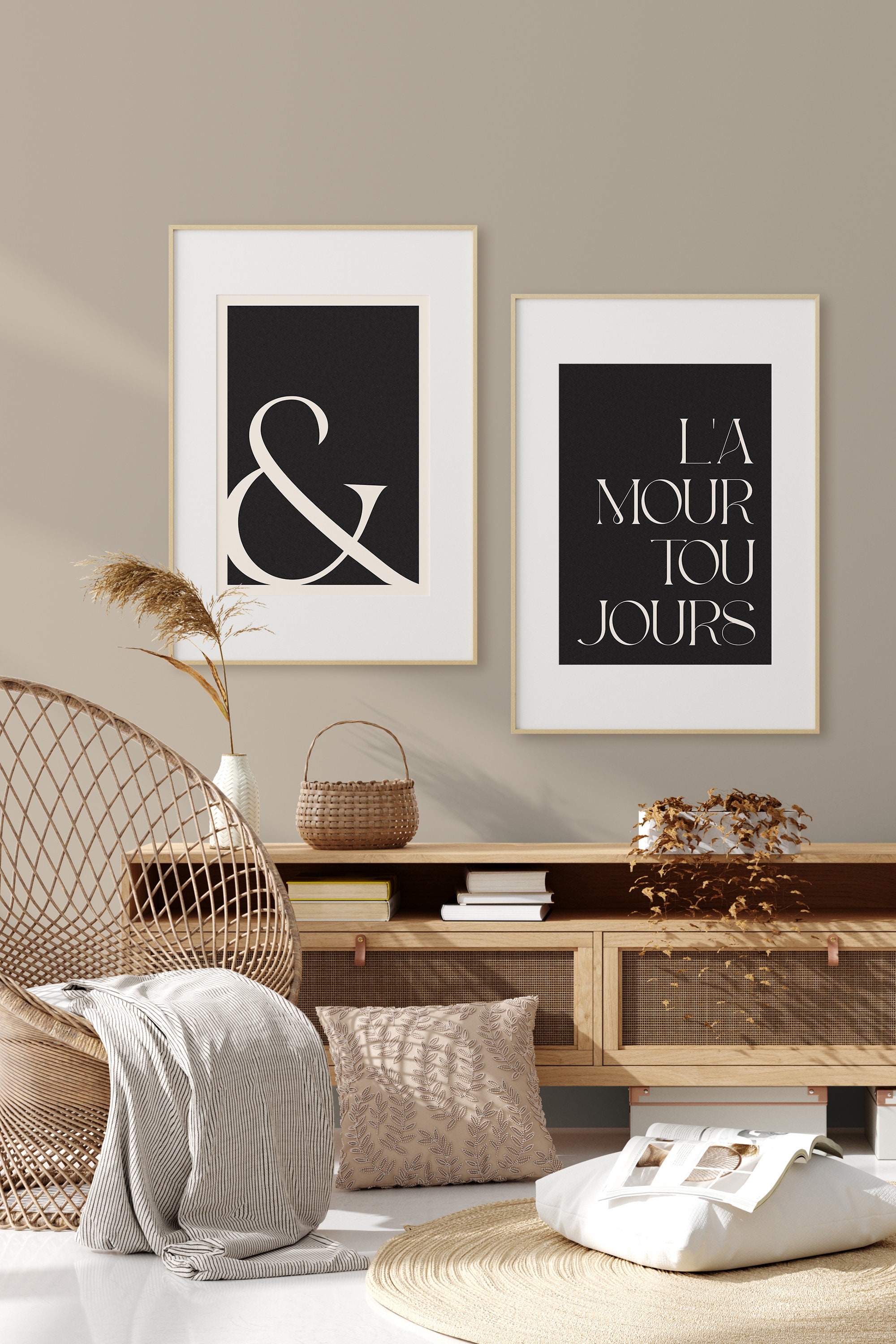 Typography Quote Poster Black Background Art French Wall - Etsy