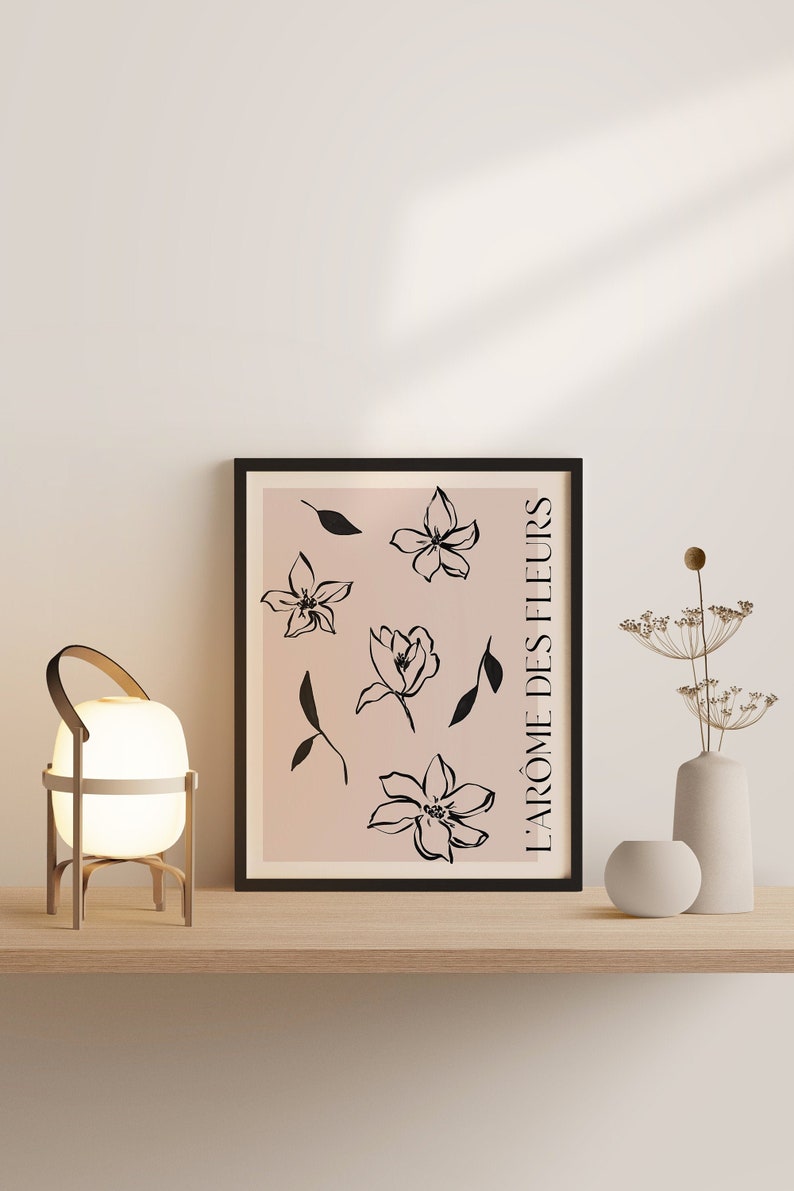 Blush Pink Wall Art Floral Printable Rose French Poster - Etsy UK